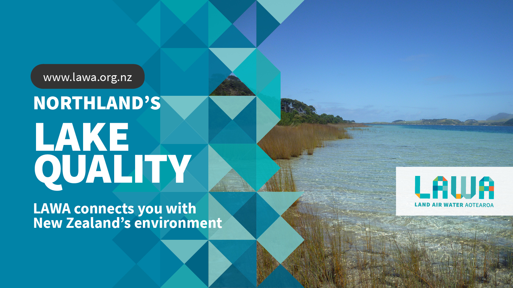 Land, Air, Water Aotearoa (LAWA) - Lake Waiporohita at centre