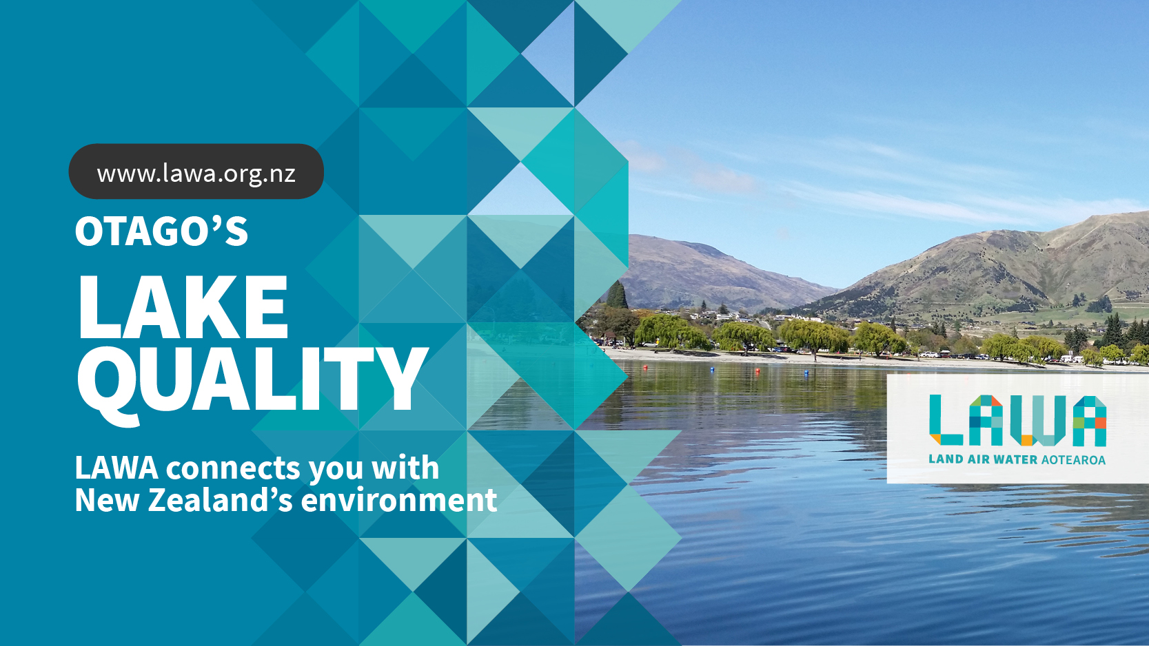 Land, Air, Water Aotearoa (LAWA) - Lake Dunstan at Clyde Rowing Club